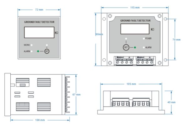 ZJJ Series DC Ground Fault Detector - Blue Jay